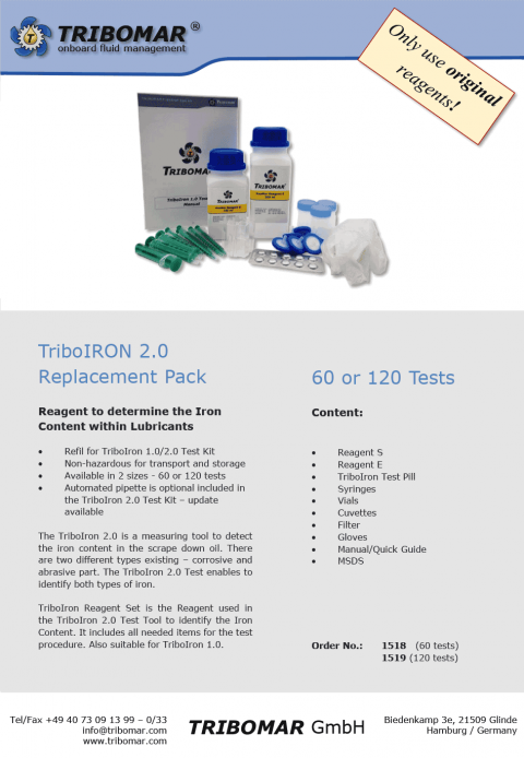 Lubricant Oil Onboard Testing - TRIBOMAR GmbH